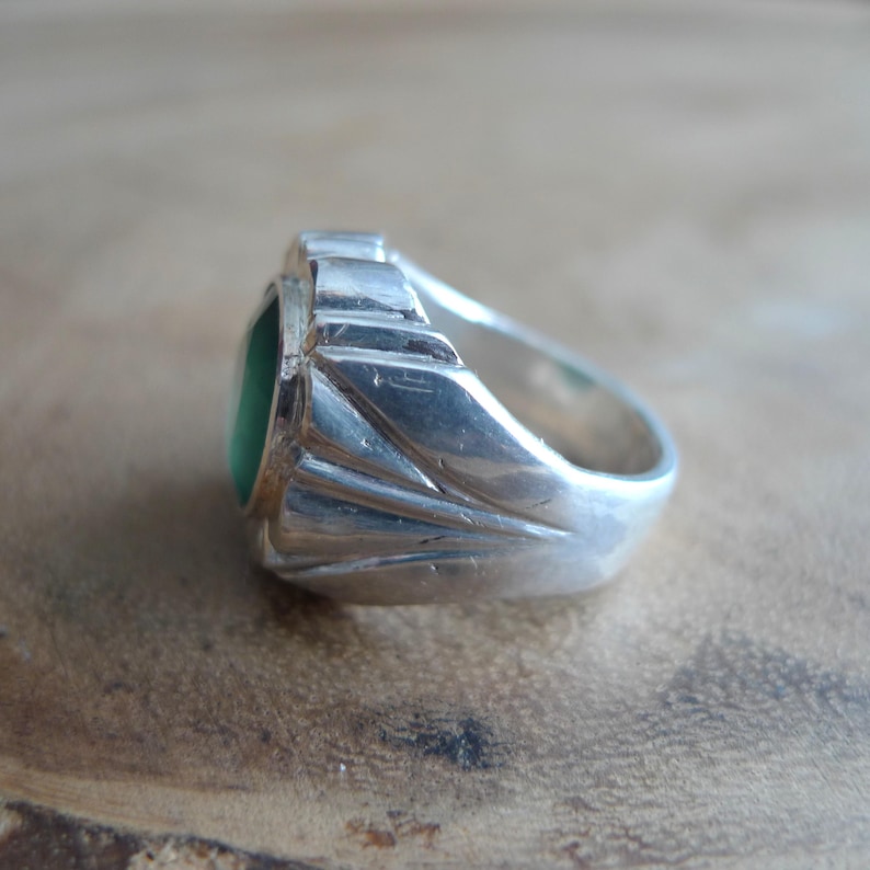 Emerald Ring From India, 925 Silver - Etsy