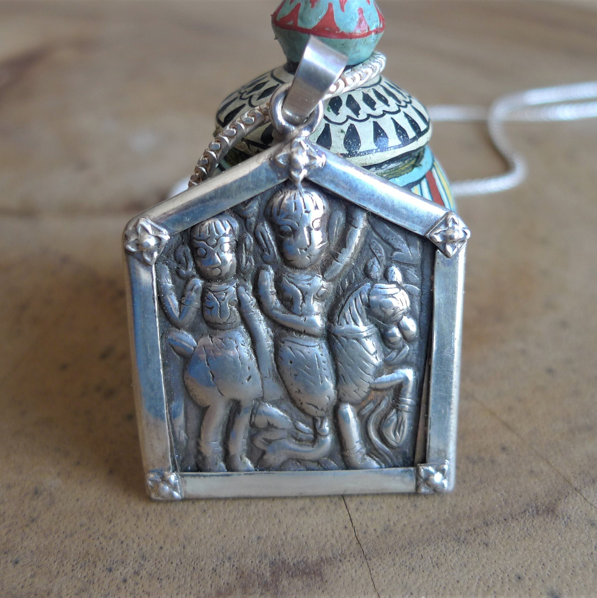 Antique Shiva and Parvati Pendant From India | Hindu Amulet - Etsy
