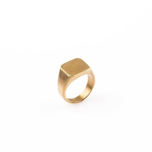 SQUARE Minimal Signet Ring, Pinky Ring for Men and Women - Etsy