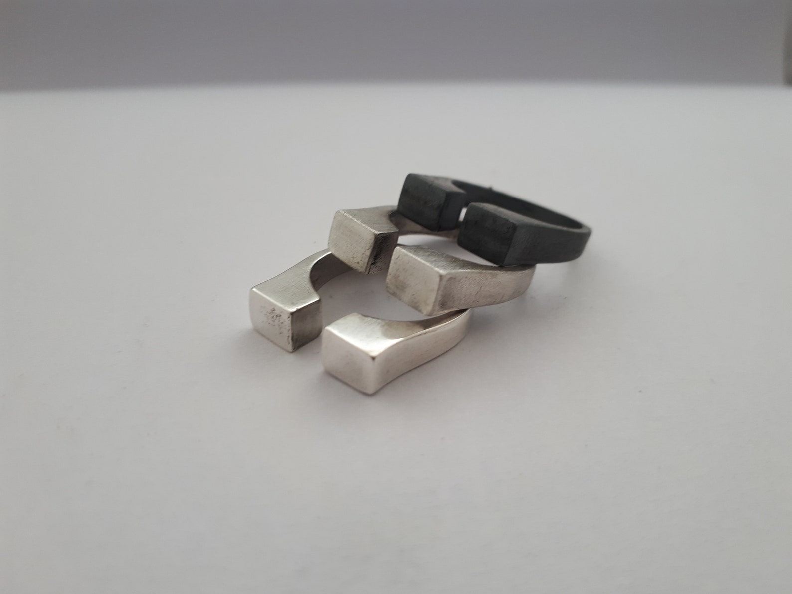 Adjustable Ring omega shape Open Ring Silver Cuff Ring | Etsy