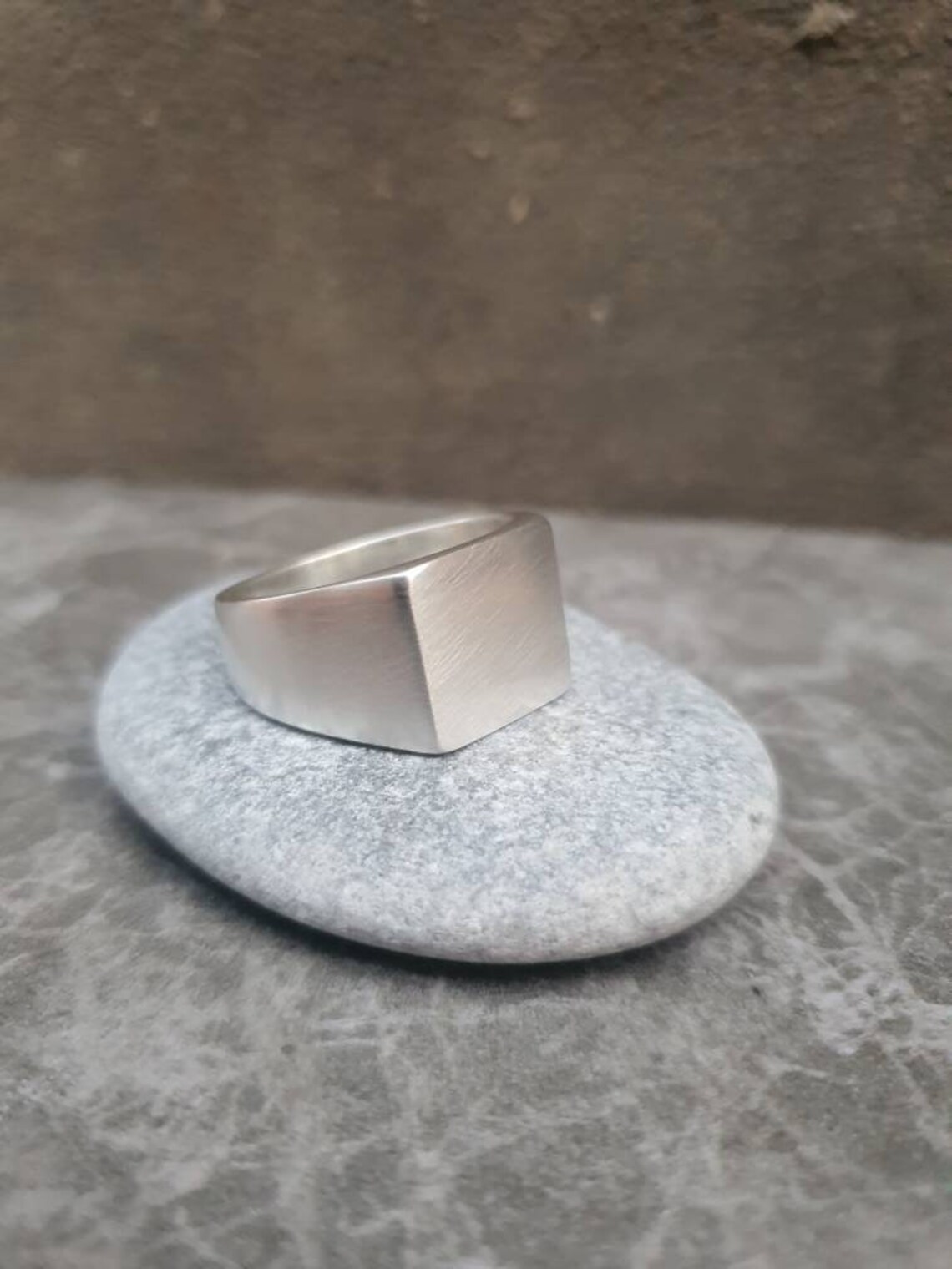 Big Square Signet Ring Sterling Silver for Men and Women - Etsy