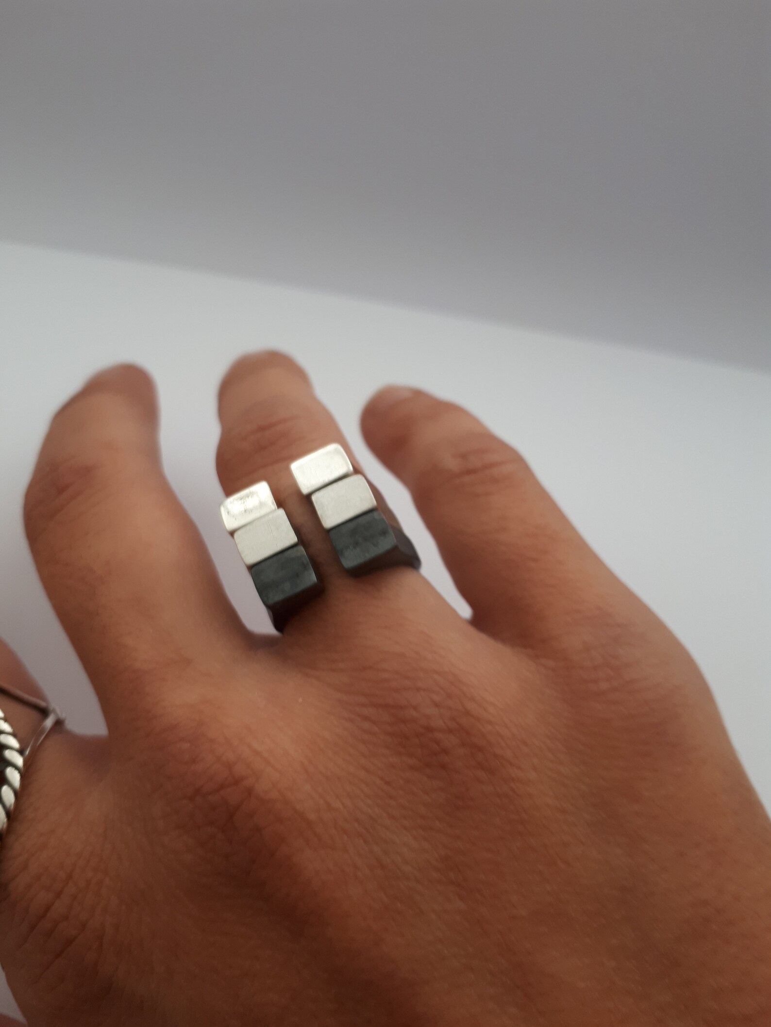 Adjustable Ring omega shape Open Ring Silver Cuff Ring | Etsy