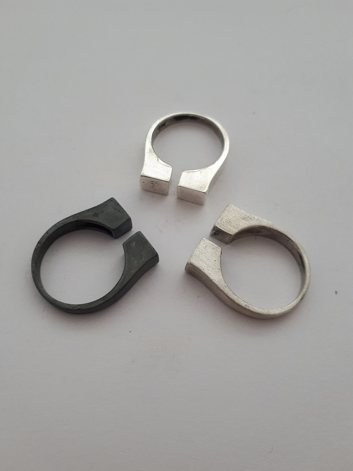 Adjustable Ring Omega Shape Open Ring Silver Cuff Ring - Etsy