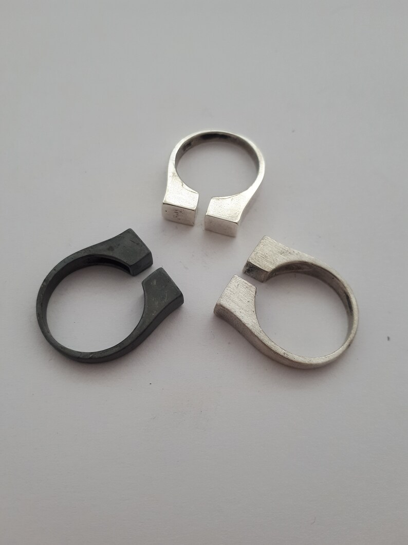 Adjustable Ring Omega Shape Open Ring Silver Cuff Ring - Etsy