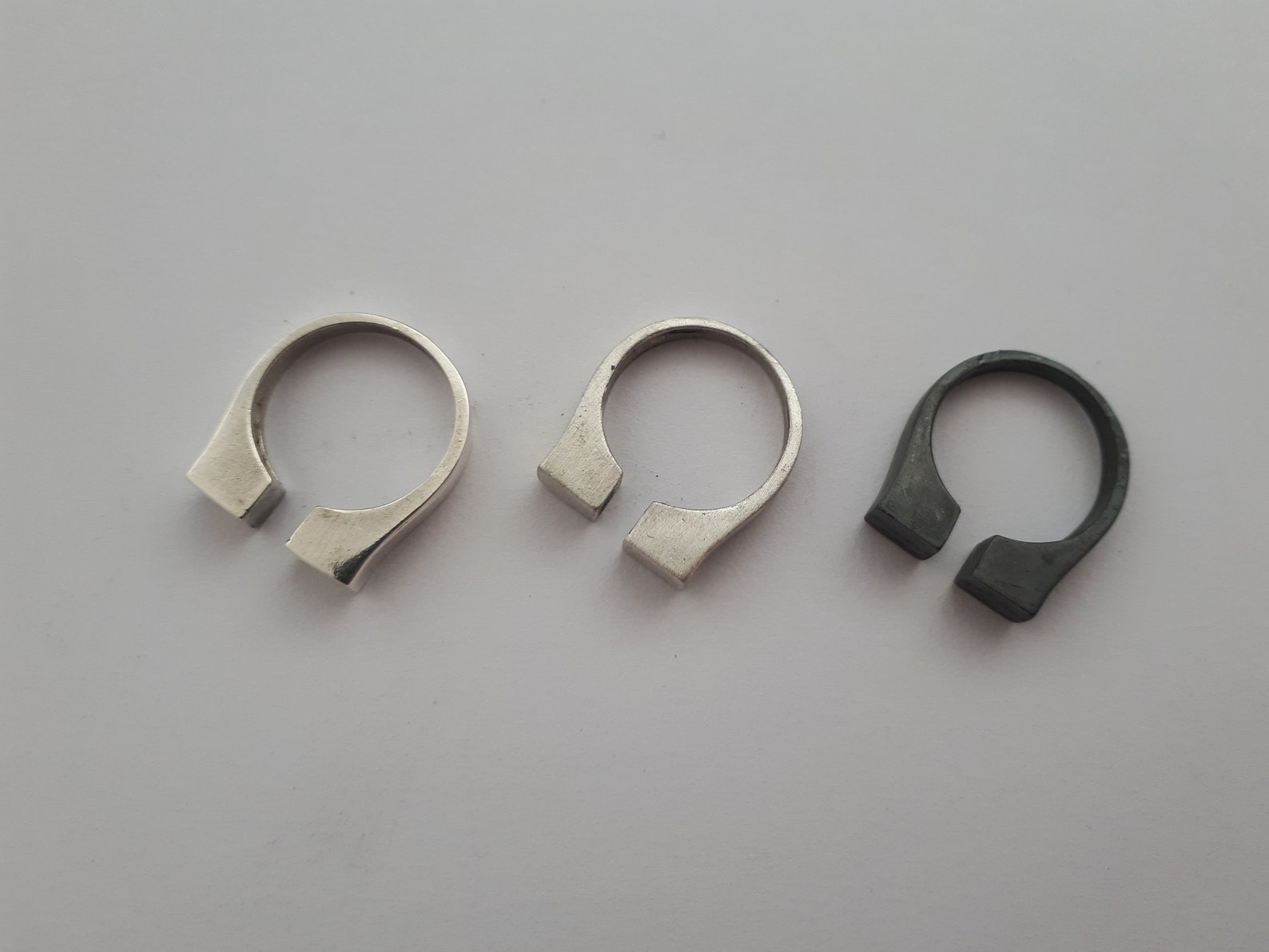 Adjustable Ring omega shape Open Ring Silver Cuff Ring | Etsy