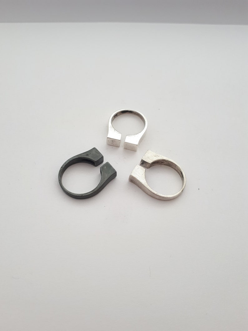 Adjustable Ring Omega Shape Open Ring Silver Cuff Ring - Etsy