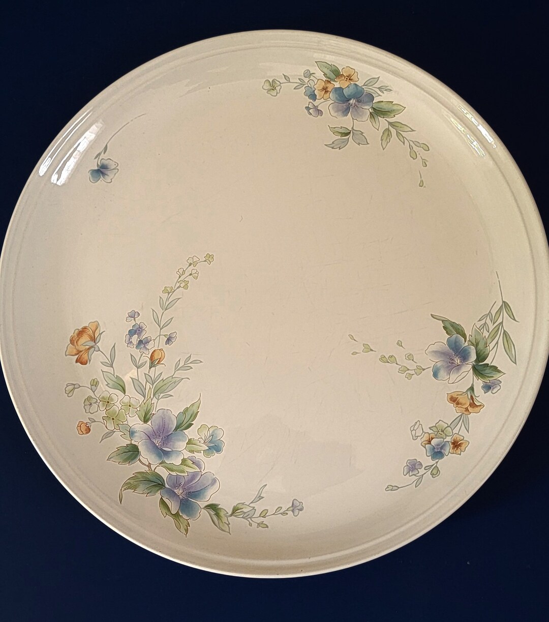 Mikasa Precious Garden CHOP PLATE/ PLATTER in fresh Breeze Design - Etsy