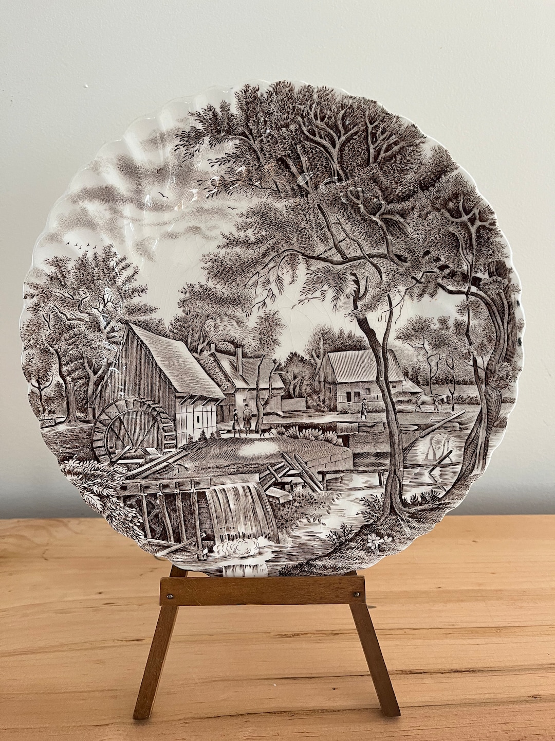 Vintage Johnson Brothers Water Mill Plate 10 Collectible Dinner Plate ...