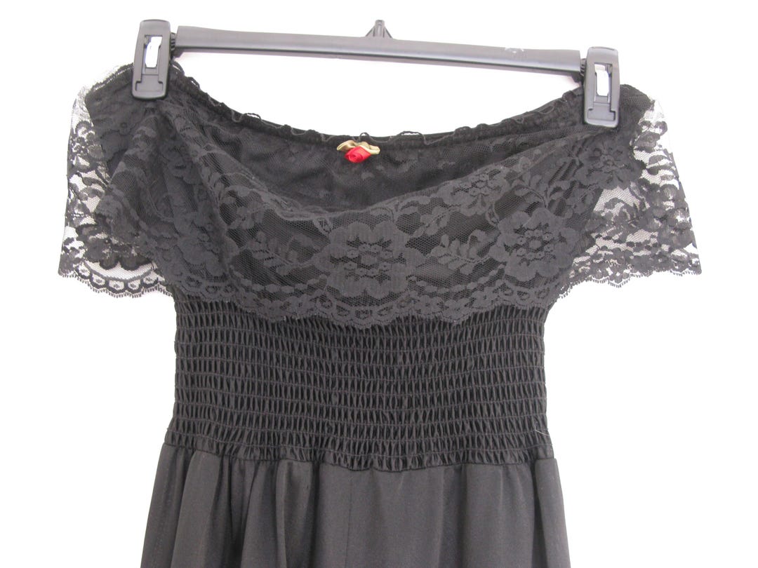 UNDERCOVER WEAR 1980's Black Nylon Harem Jumpsuit// Vintage 90's Novelty Lingerie// Strapless ...