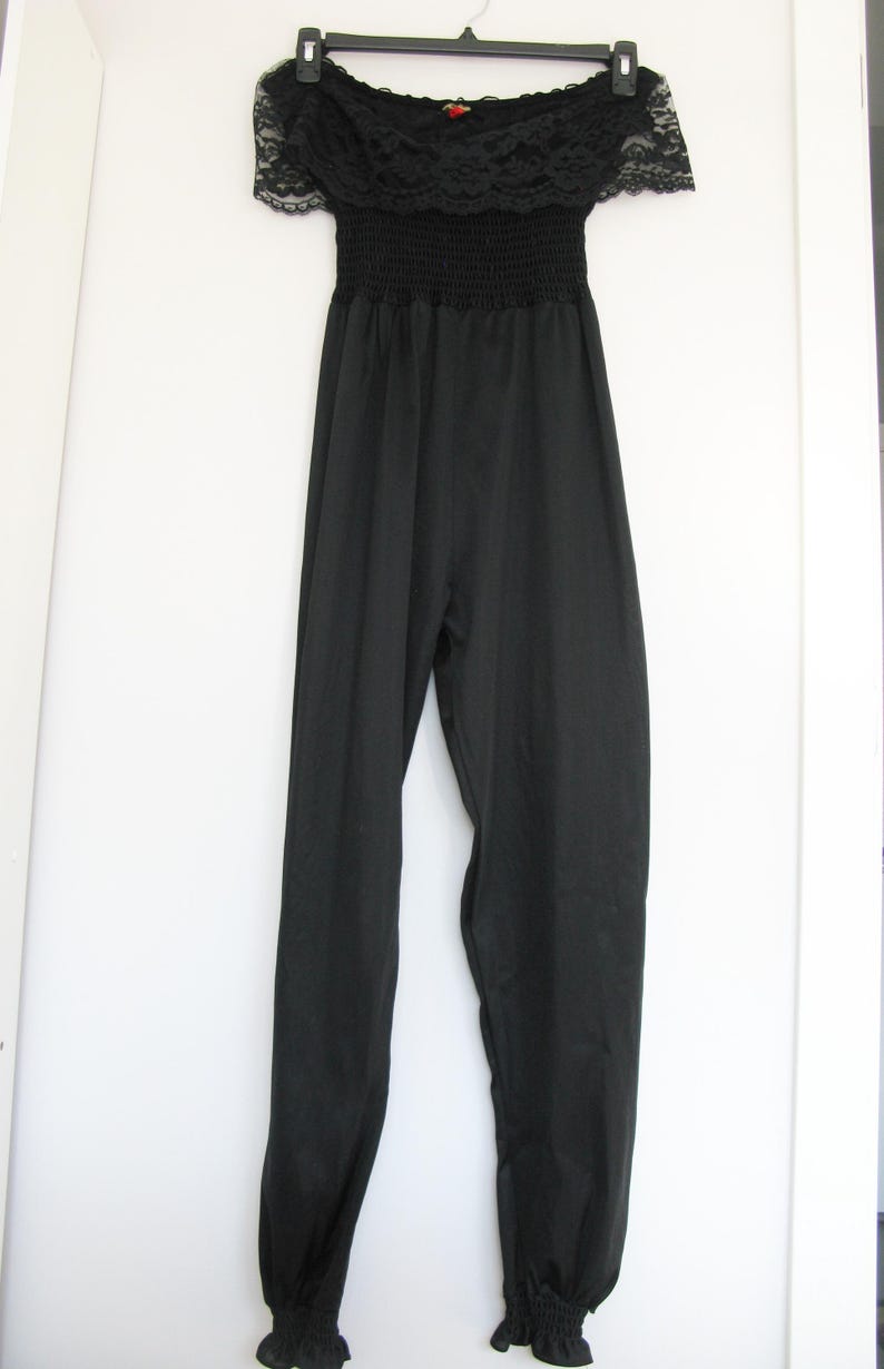 UNDERCOVER WEAR 1980's Black Nylon Harem Jumpsuit// Vintage 90's ...