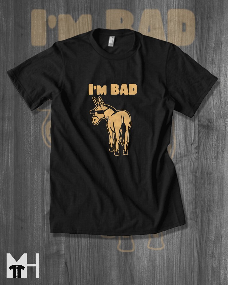 Bad Ass T Shirt Free Shipping Funny Tops and Tees T-shirts T - Etsy