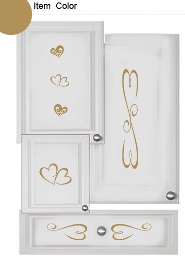 Kitchen Cabinet Decals - Hearts Theme - Etsy
