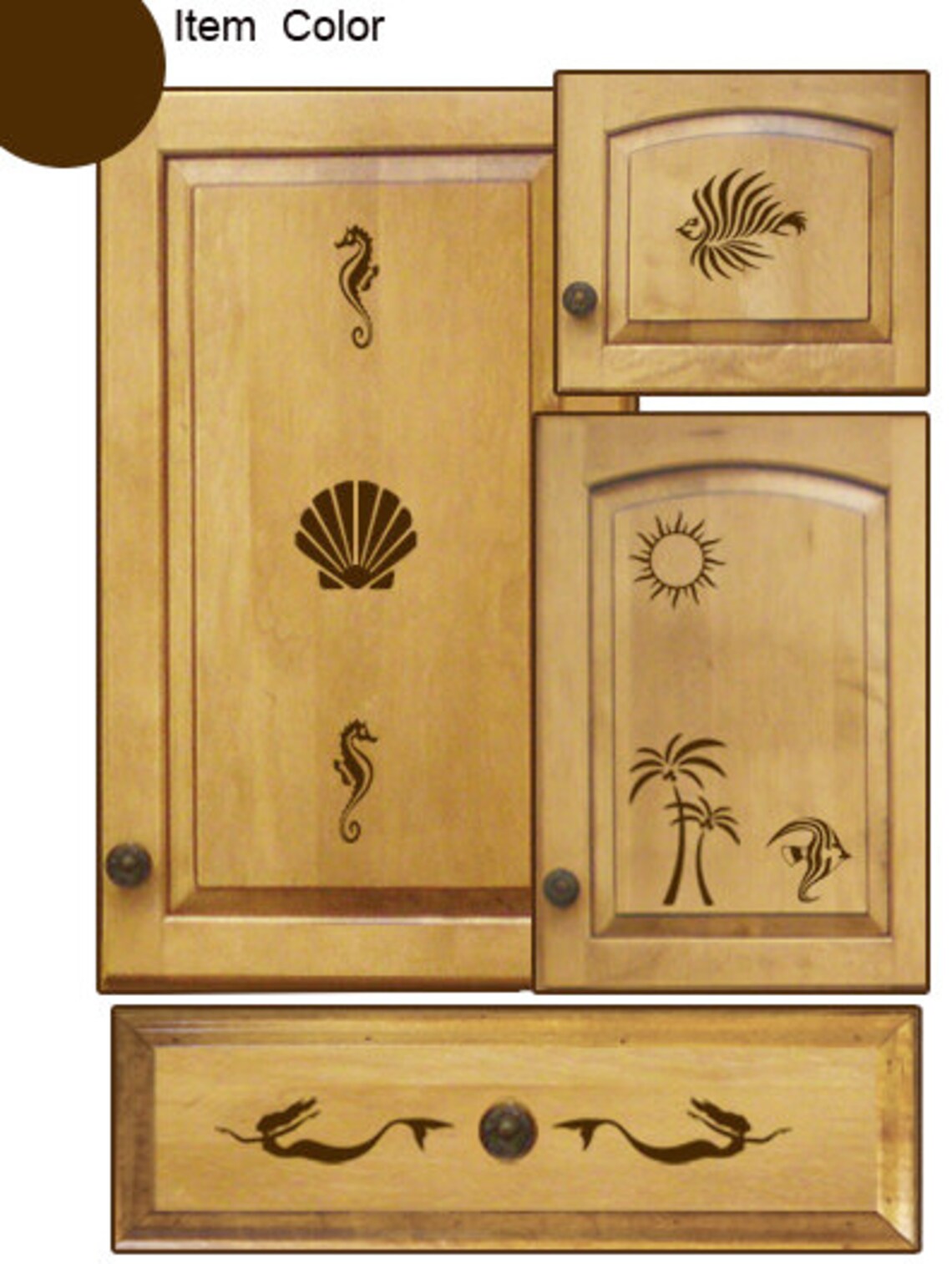 Kitchen Cabinet Decals - Seashore Theme - Etsy