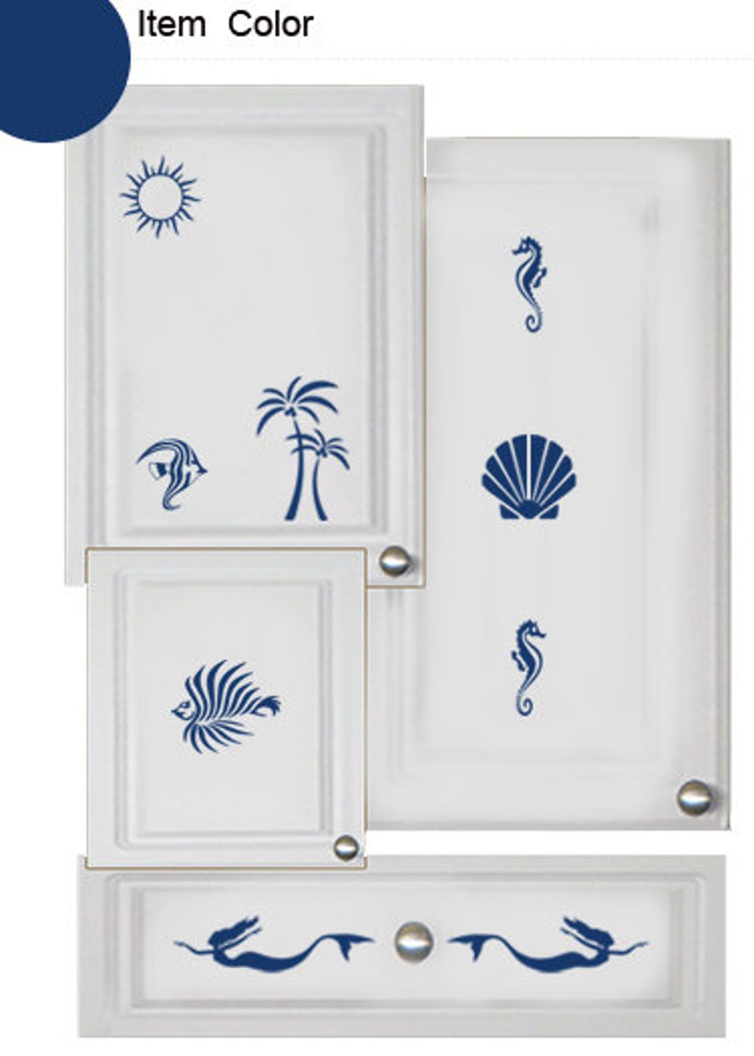 Kitchen Cabinet Decals - Seashore Theme - Etsy