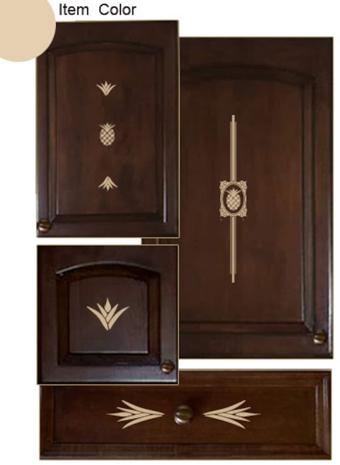 Kitchen Cabinet Decals - Pineapple Theme - Etsy