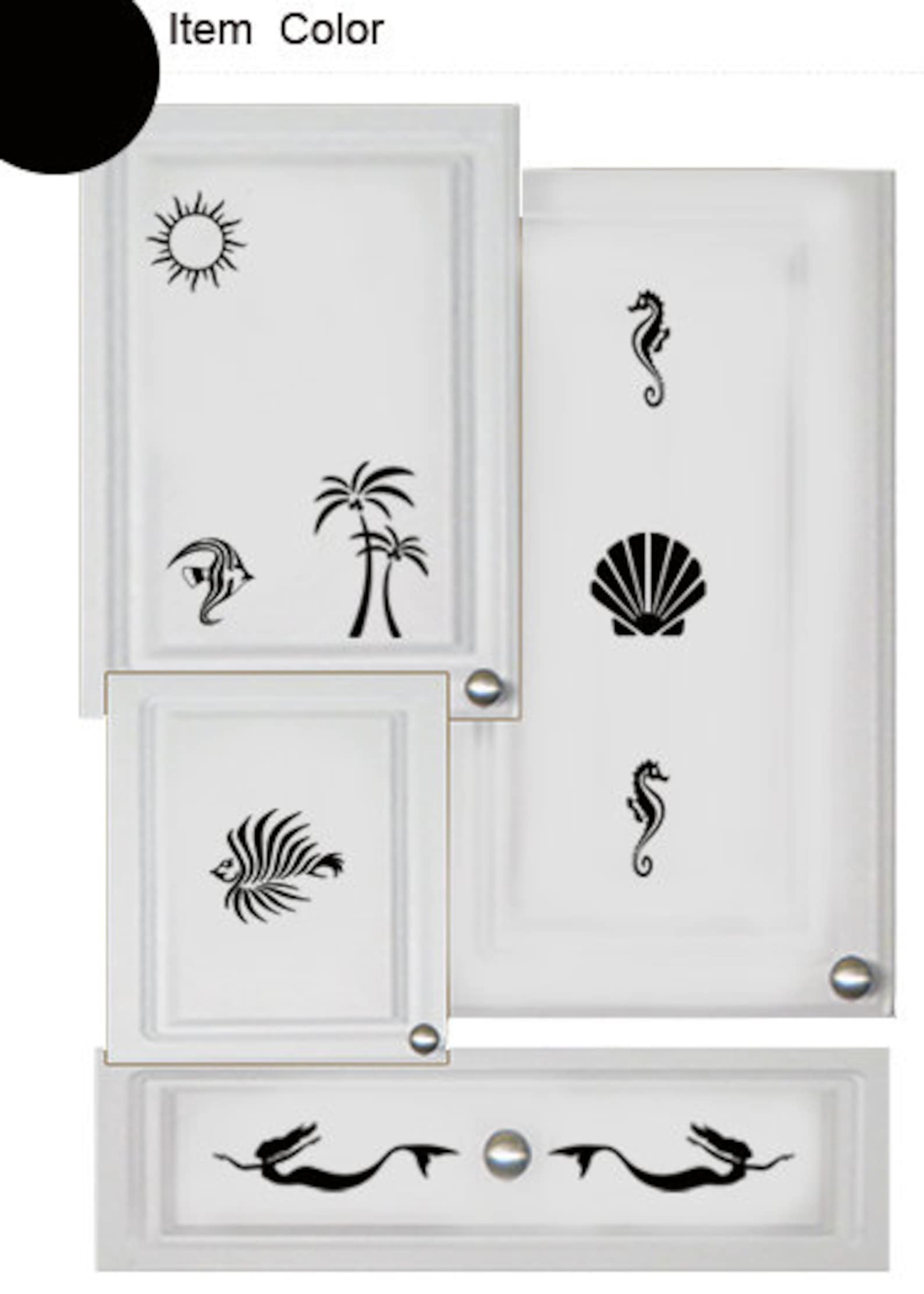 Kitchen Cabinet Decals - Seashore Theme - Etsy