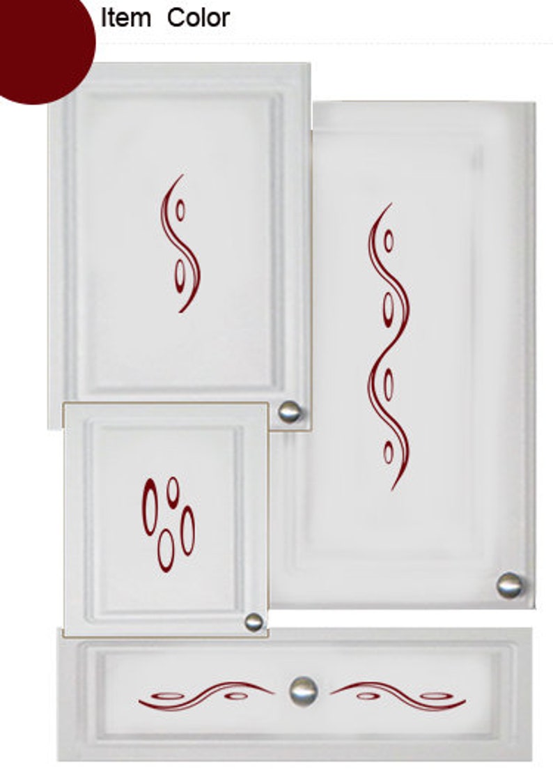 Kitchen Cabinet Decals - Waves Theme - Etsy