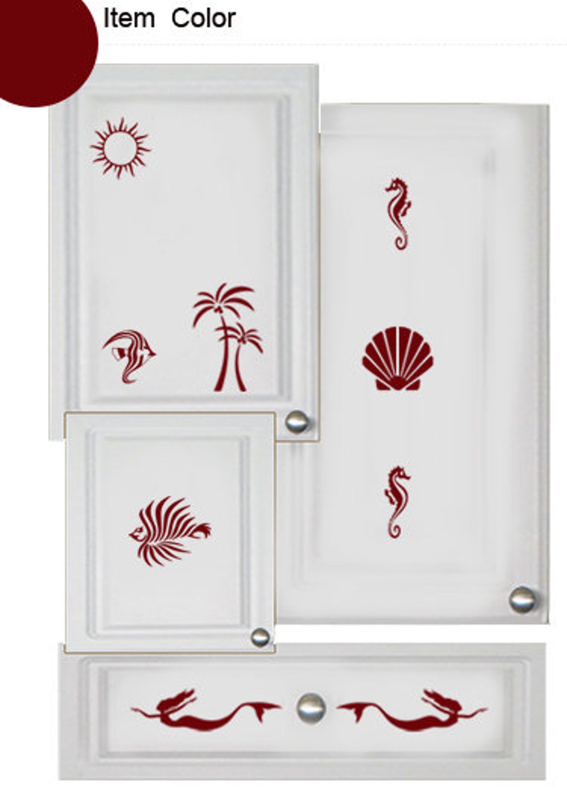 Kitchen Cabinet Decals - Seashore Theme - Etsy