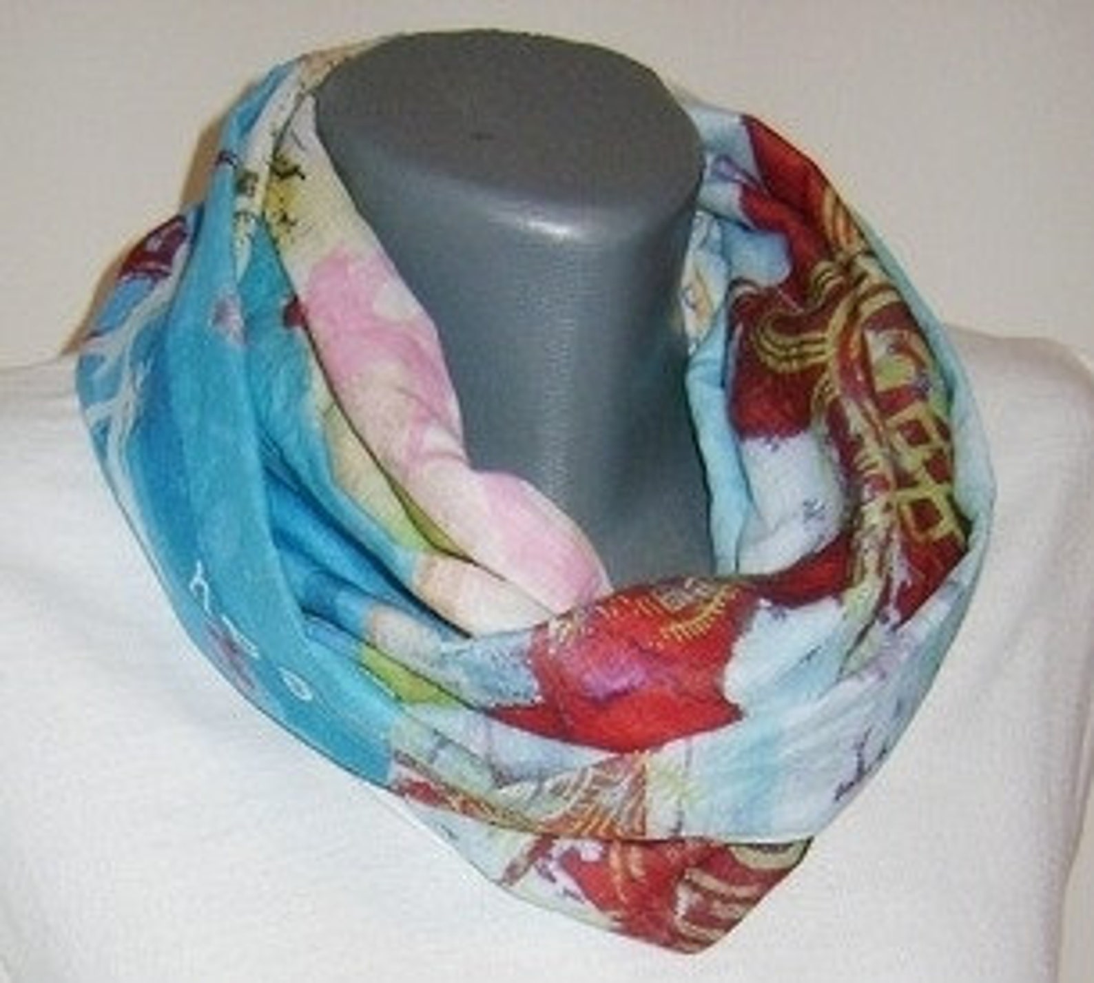 Aqua Package scarf & Reversible Bag - Etsy