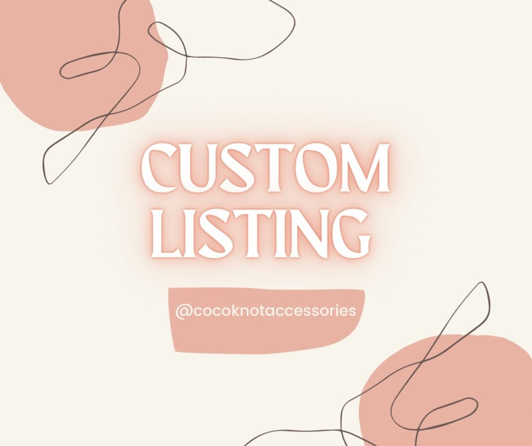 Custom Listing - Etsy