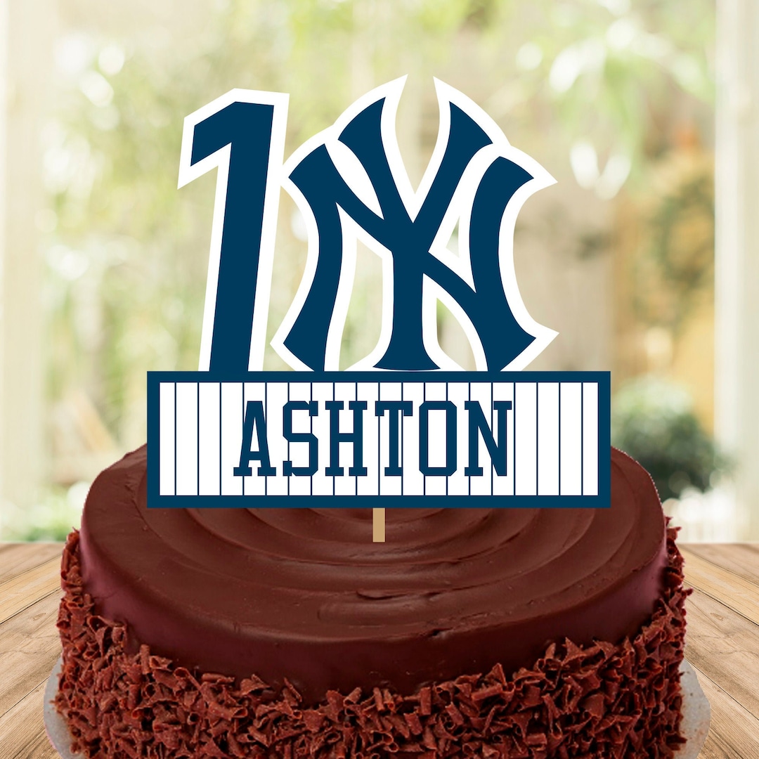 NY Yankees Cake Topper and Centerpiece, NY Yankees Digital Cake Topper ...