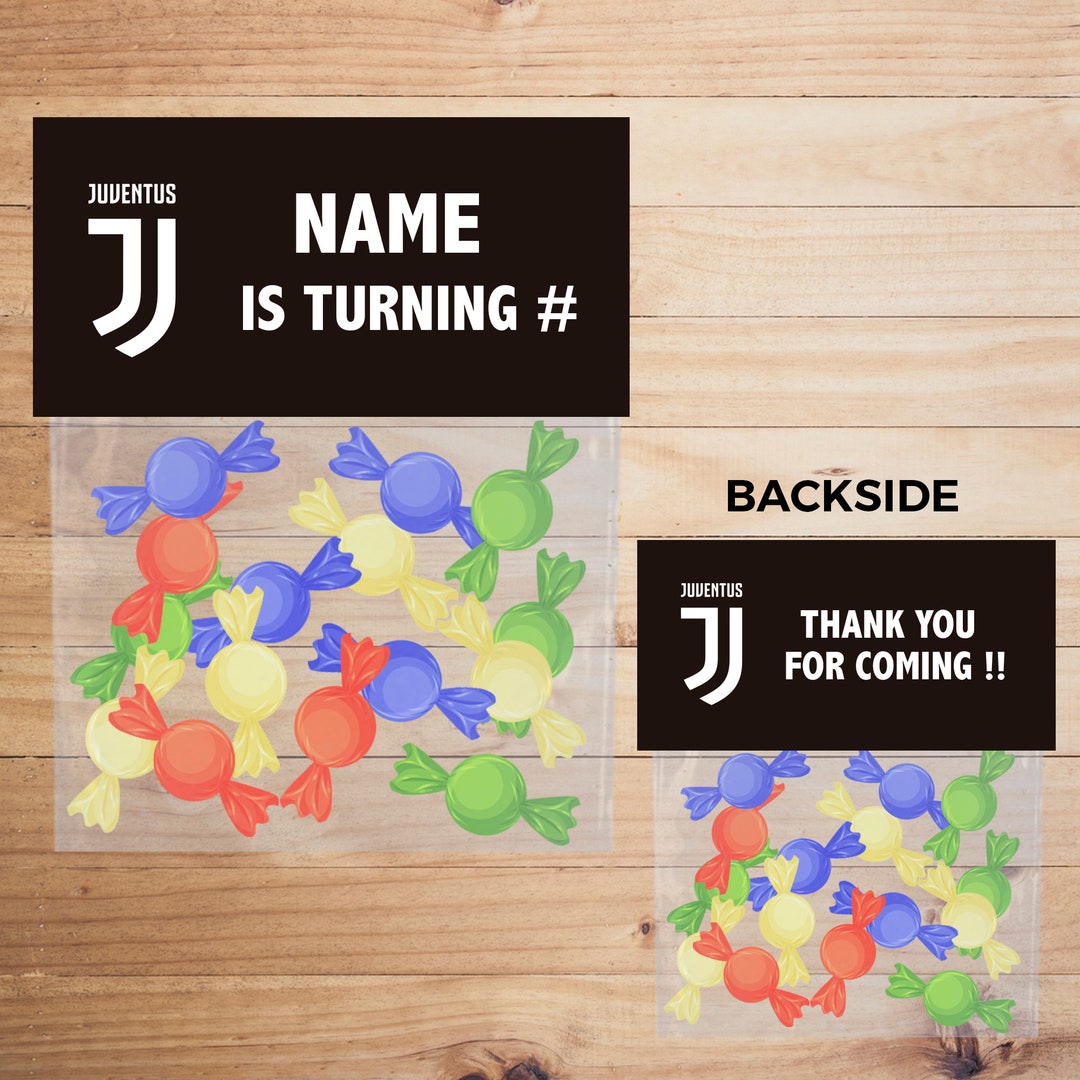 Juventus Treat bag Topper Juventus Digital Favor Tag - Etsy France