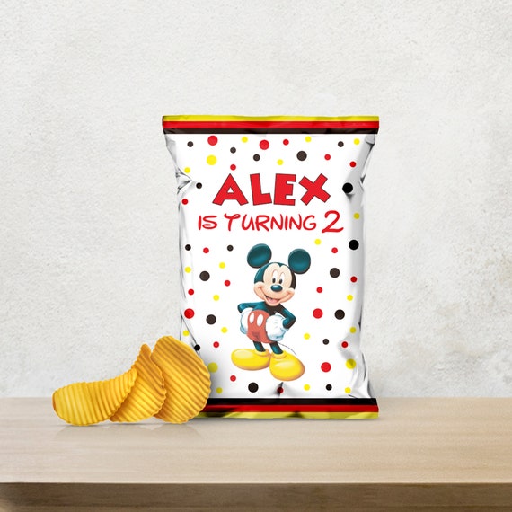 Mickey Chip Bags Mickey Digital Chip Bag Mickey Birthday - Etsy Israel