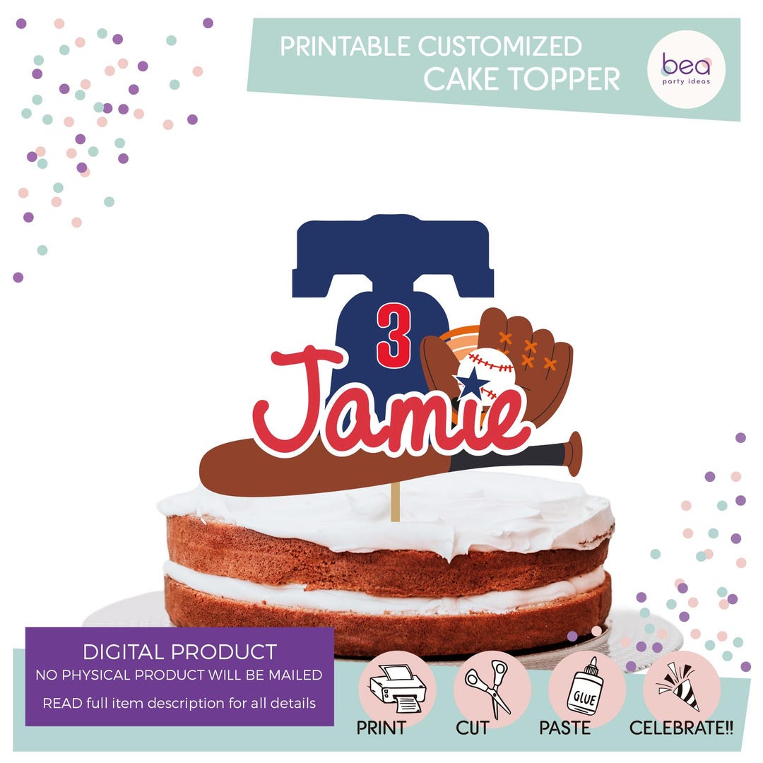 Baseball Digital Printable Cake Topper - Etsy