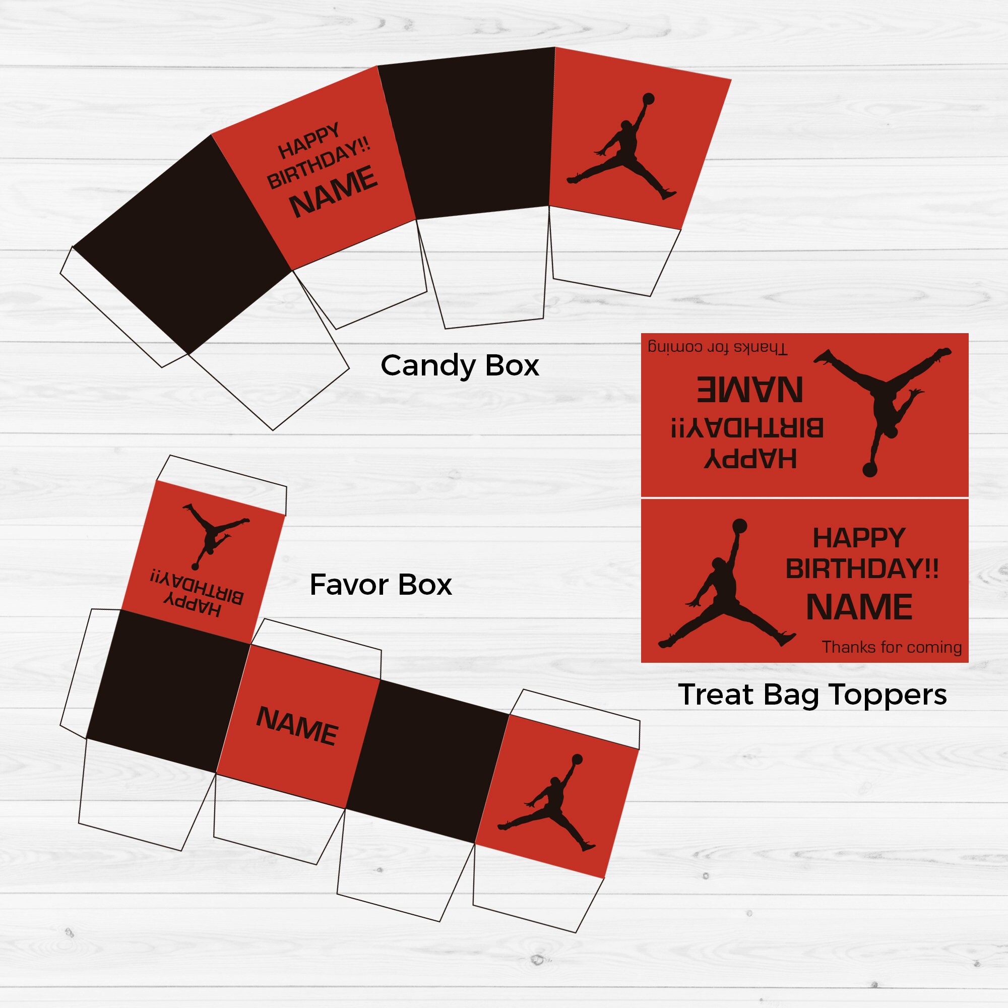 Jordan Jumpman Birthday Party Bundle Air Jordan Digital | Etsy
