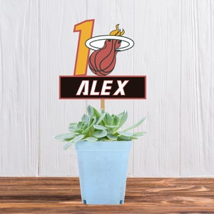 Miami Heat Cake Topper and Centerpiece, Miami Heat Digital Cake Topper ...