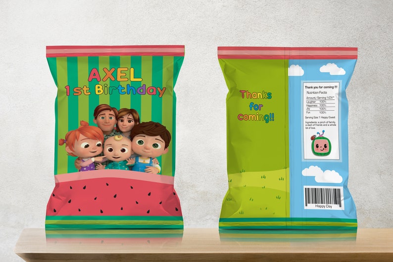 Cocomelon Chip Bags Cocomelon Digital Printable Chip Bag Etsy España