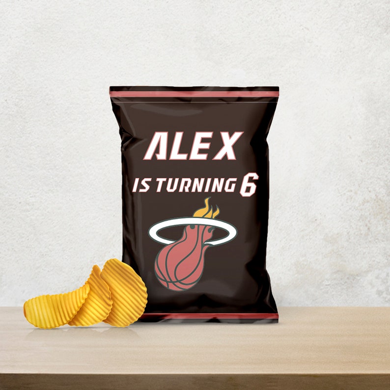 Miami Heat Chip Bags Miami Heat Digital Chip Bag Miami Heat - Etsy