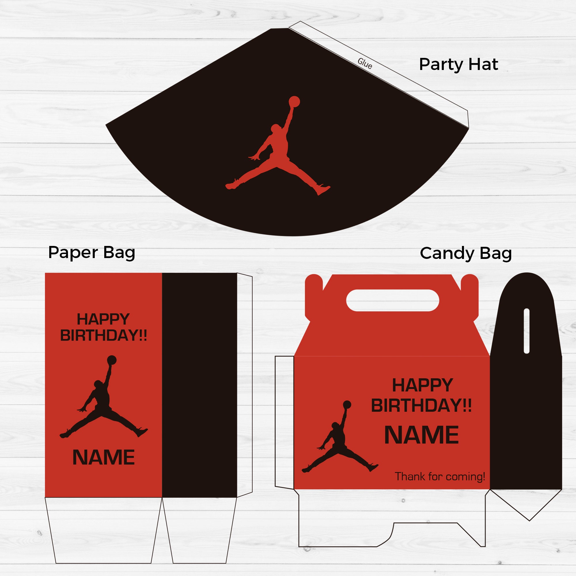 Jordan Jumpman Birthday Party Bundle Air Jordan Digital | Etsy