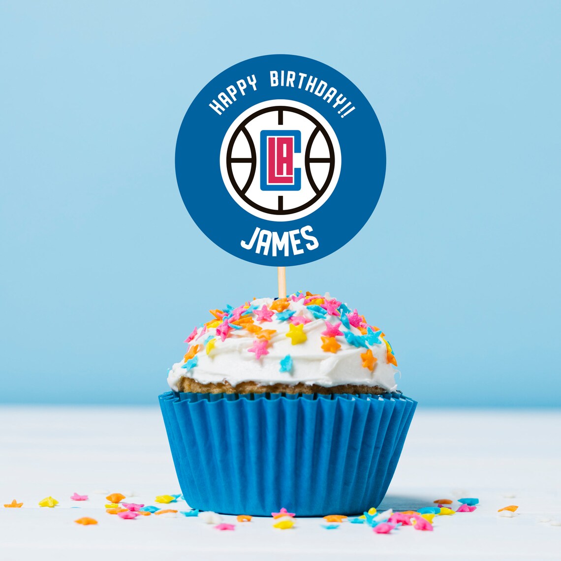 LA Clippers Topper Label La Clippers Digital Topper Wrapper - Etsy