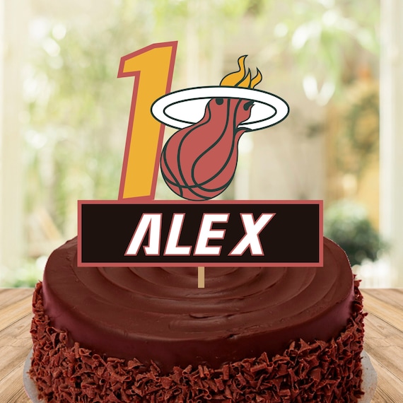 Miami Heat Cake Topper and Centerpiece Miami Heat Digital - Etsy México