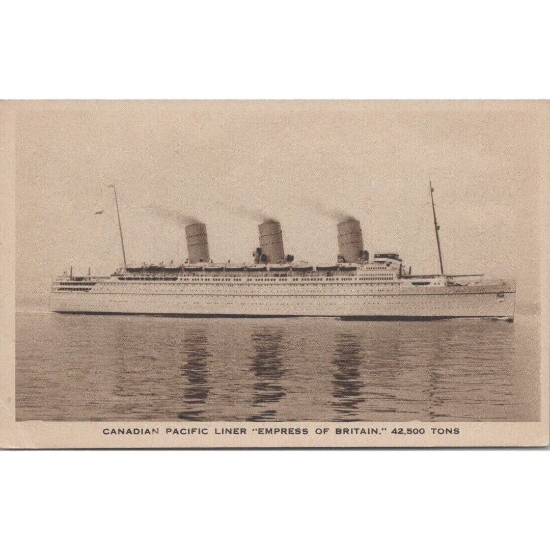 Steamship Canadian Pacific Liner Empress of Britain Unposted - Etsy