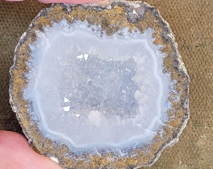 Sparkly Coconut Las Choyas Geode Half - Etsy