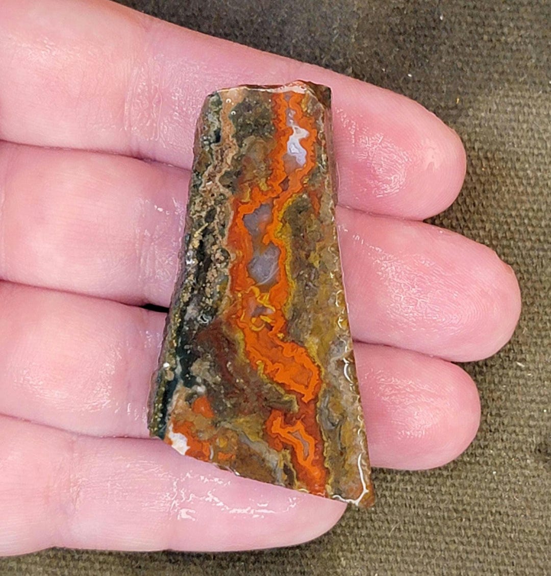Moroccan Seam Agate Mini Slab - Rough Lapidary - Etsy