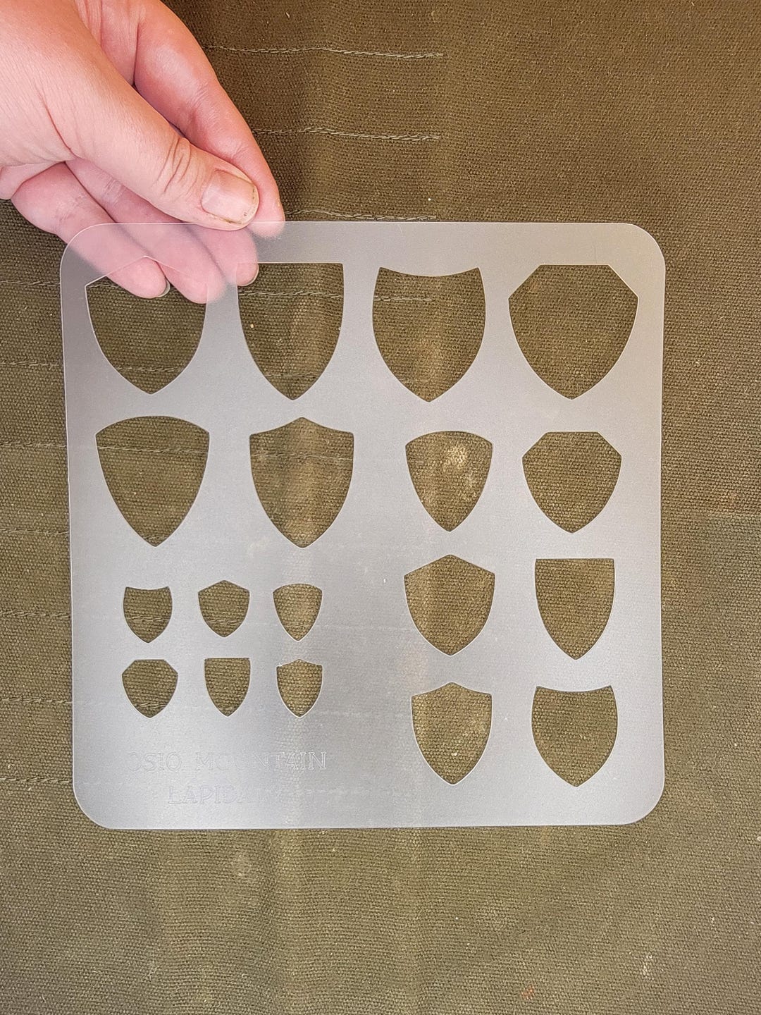 Shield Cabochon and Craft Template - Polymer Metal Clay Lapidary - Etsy