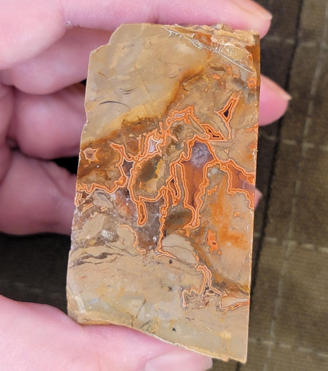 Teepee Canyon Agate Faced Rough - Etsy