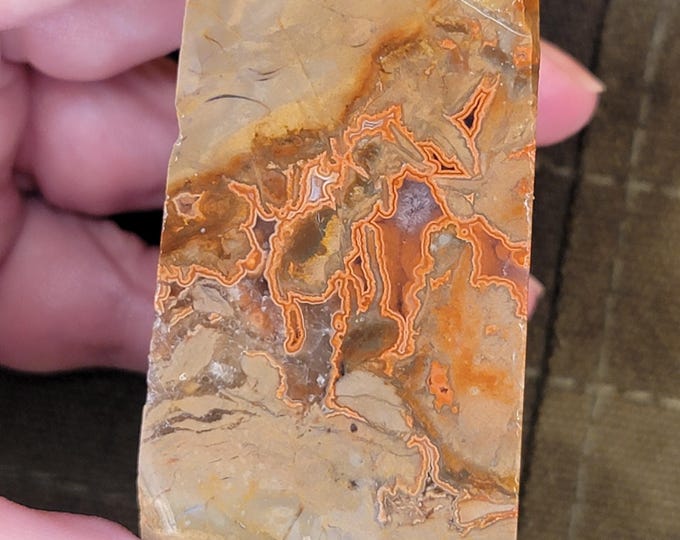 Teepee Canyon Agate Faced Rough - Etsy