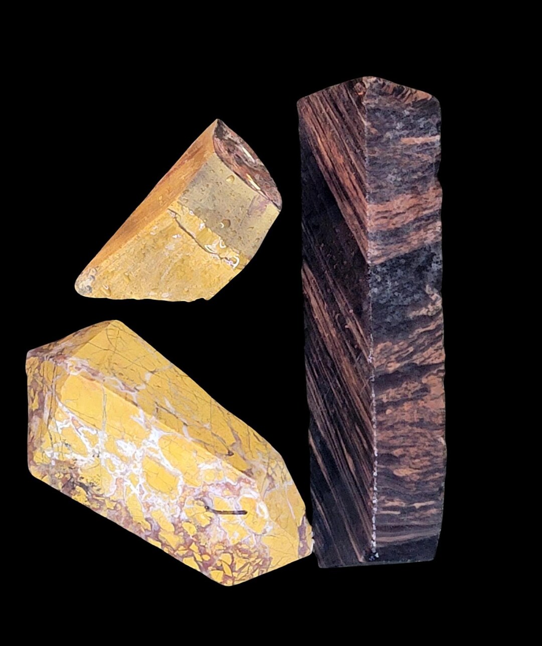 Rock Corner Cut Lot | Tiger Eye, Stone Canyon Jasper Agate, Mahogany ...