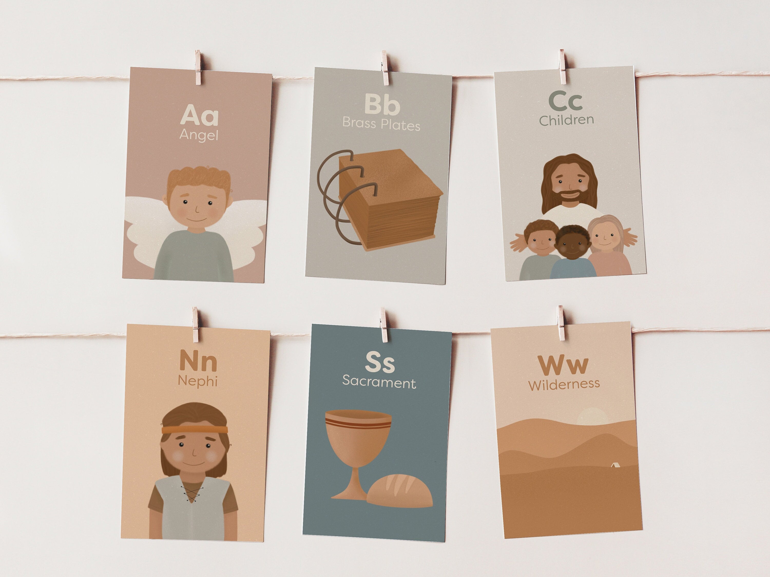 Book of Mormon ABC Cards Primary Printable Book of Mormon Primary Decor ...
