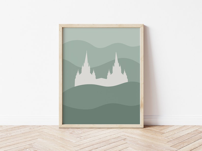 Custom Temple Digital Printable Temple Art Printable LDS - Etsy