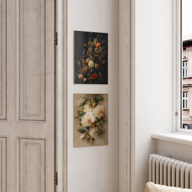 Moody Vintage Spray of Camellias Create Your Own Gallery - Etsy