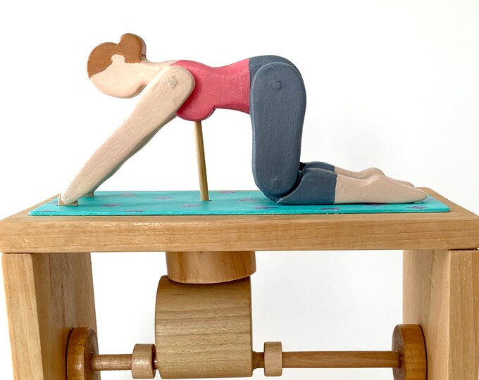 Yoga Girl Stretching Automata Wood Hand Crank - Etsy