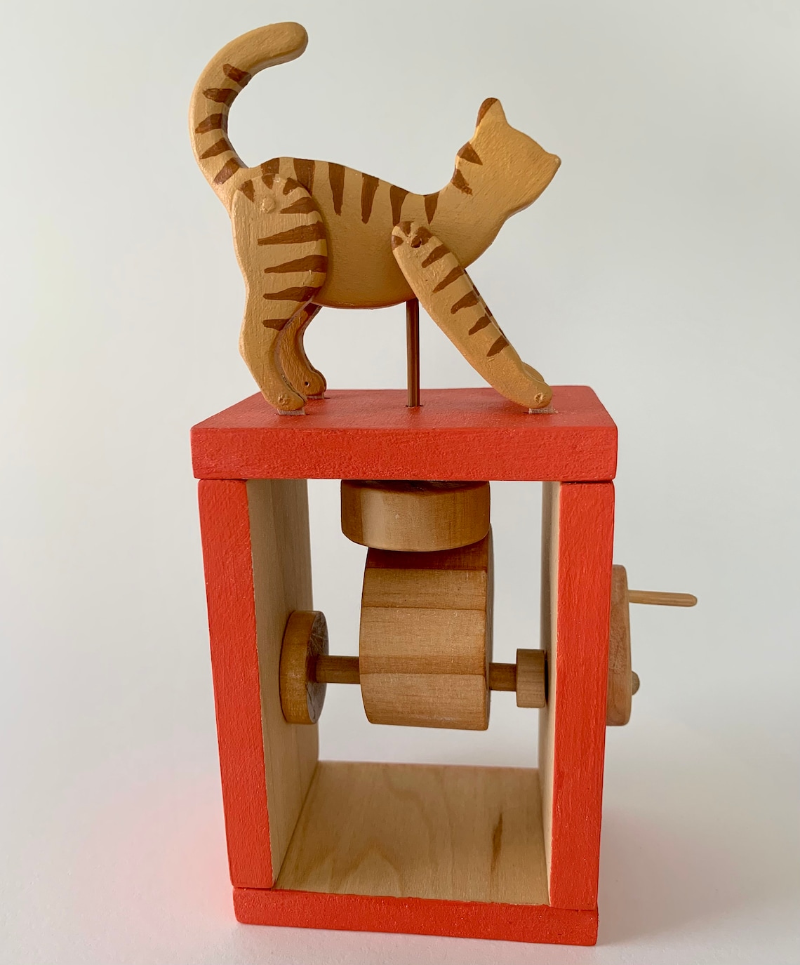 Autómatas cat elásticos movimiento de manivela de madera | Etsy
