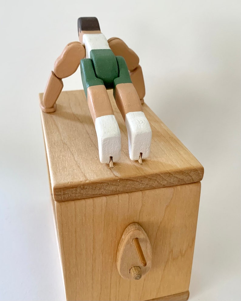 Push-up Man Automata Wood Hand Crank - Etsy