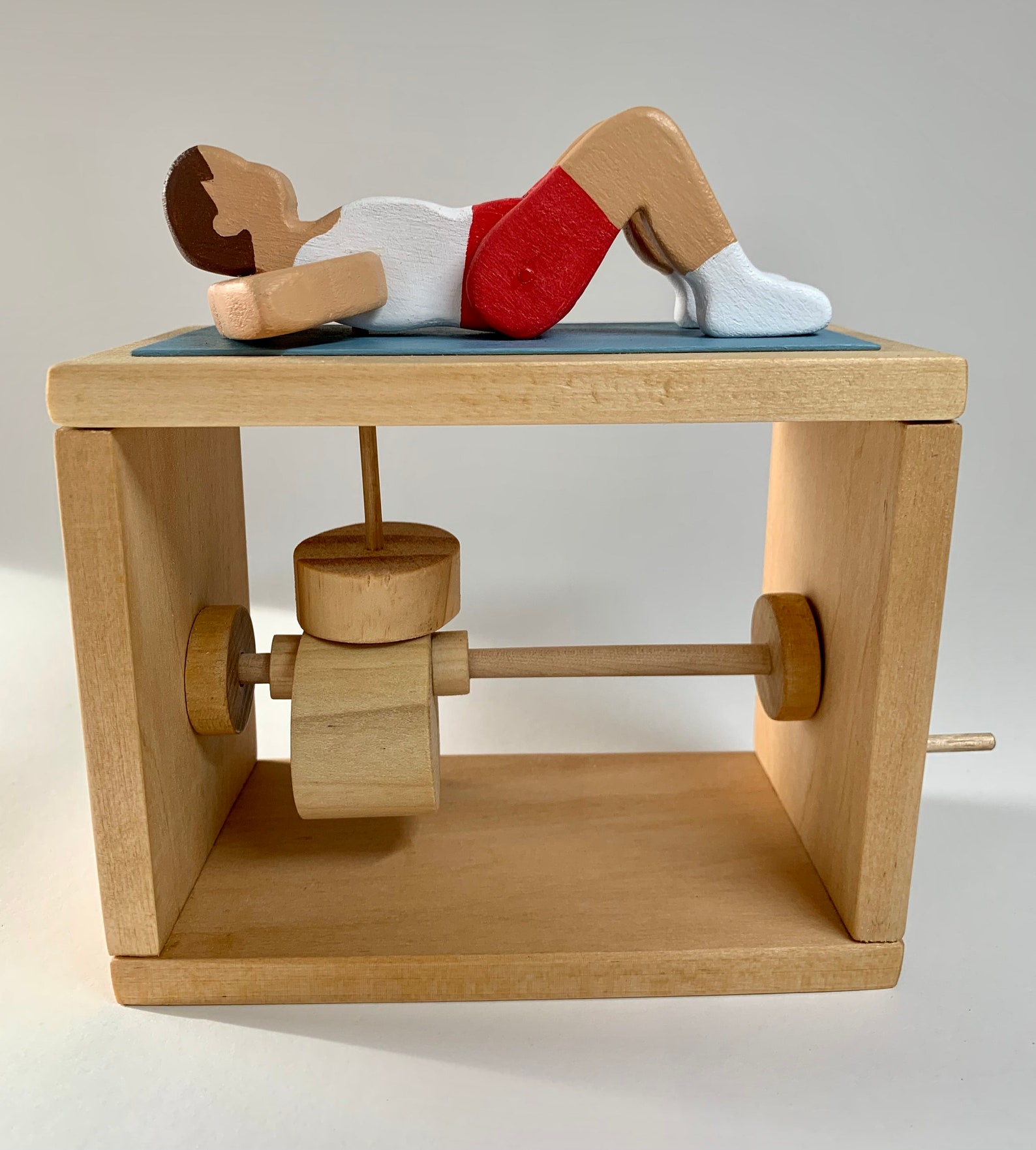 Sit-ups Man Automata Wood Hand Crank - Etsy