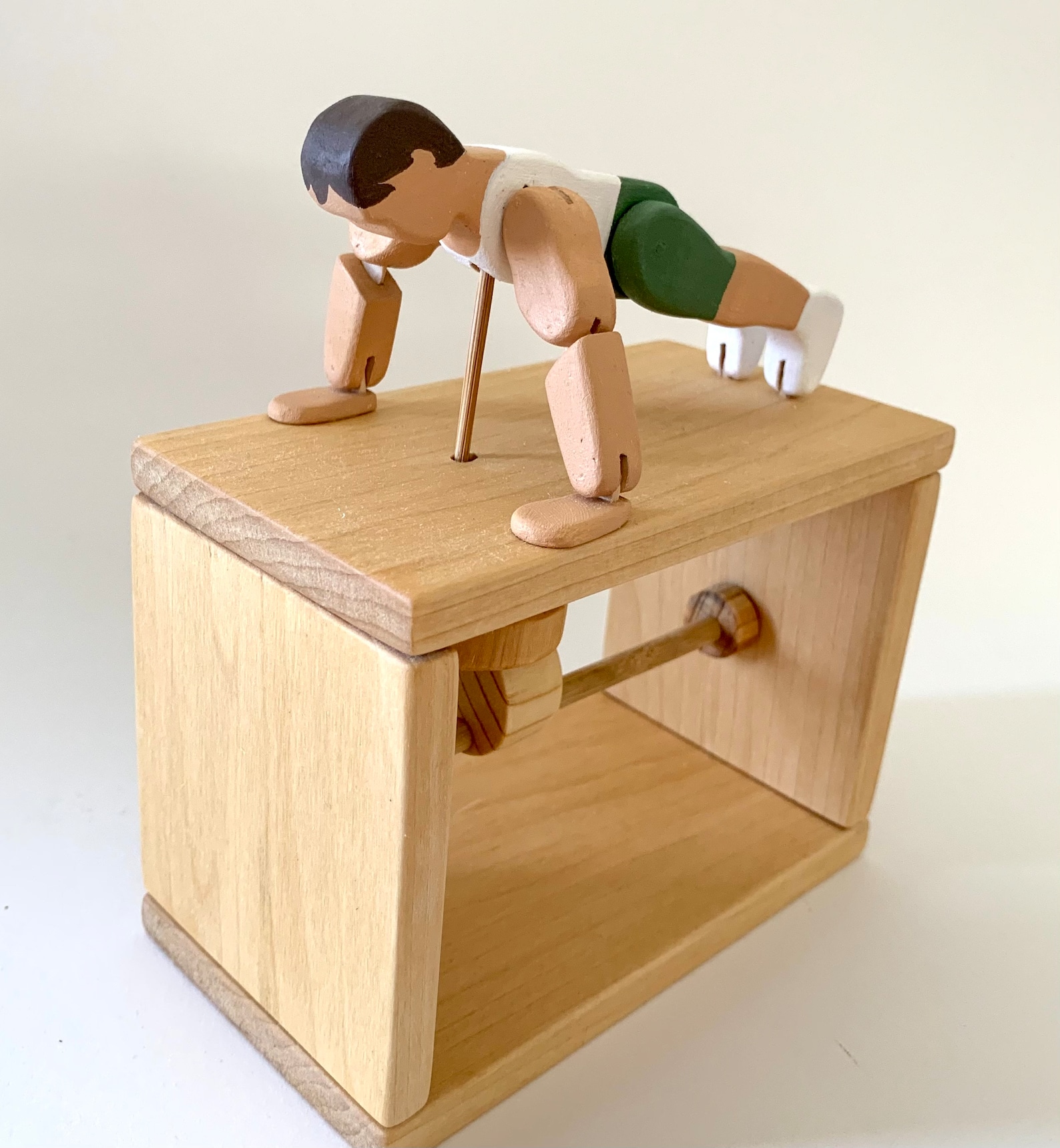 Push-up Man Automata Wood Hand Crank - Etsy